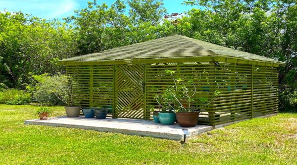 The New Lath Shade House ~ Sweetgrass Farm Garden